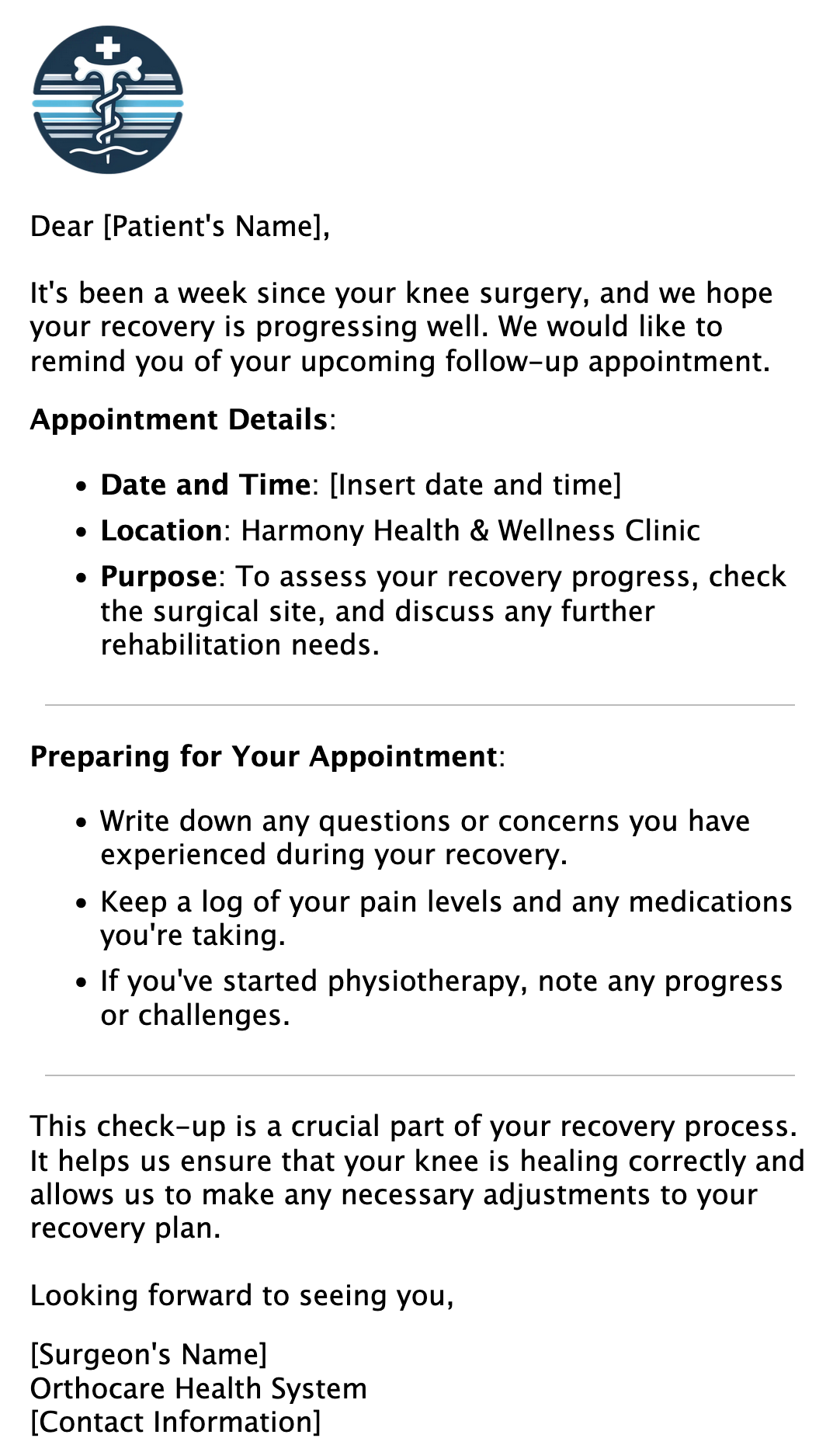 Examples of personalized healthcare drip campaign emails