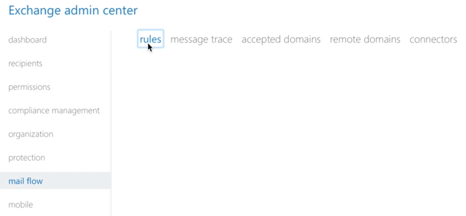 Using the Exchange Admin Center to split encrypted senders