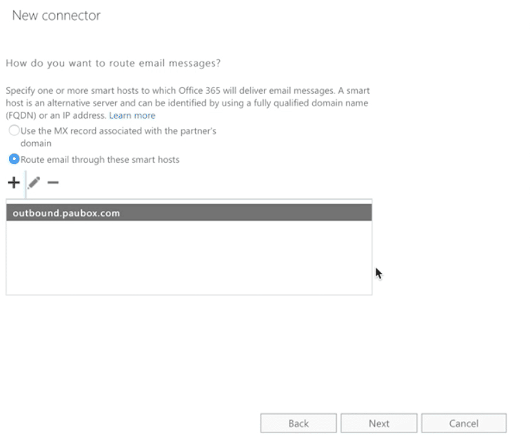 Using the Exchange Admin Center to split encrypted senders