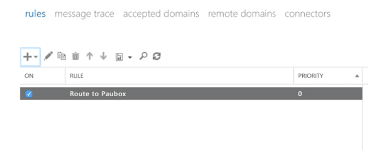 Using the Exchange Admin Center to split encrypted senders