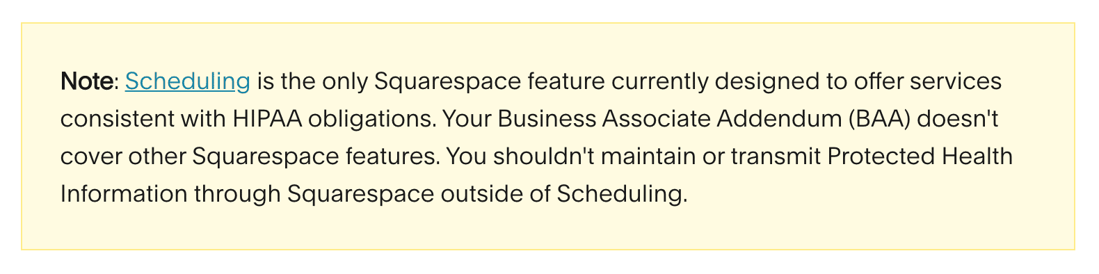 Can I use Squarespace and be HIPAA compliant?