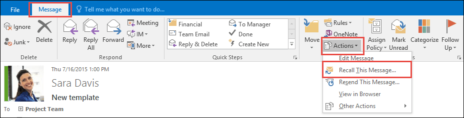 How to undo a sent email in Microsoft Outlook (with pictures)