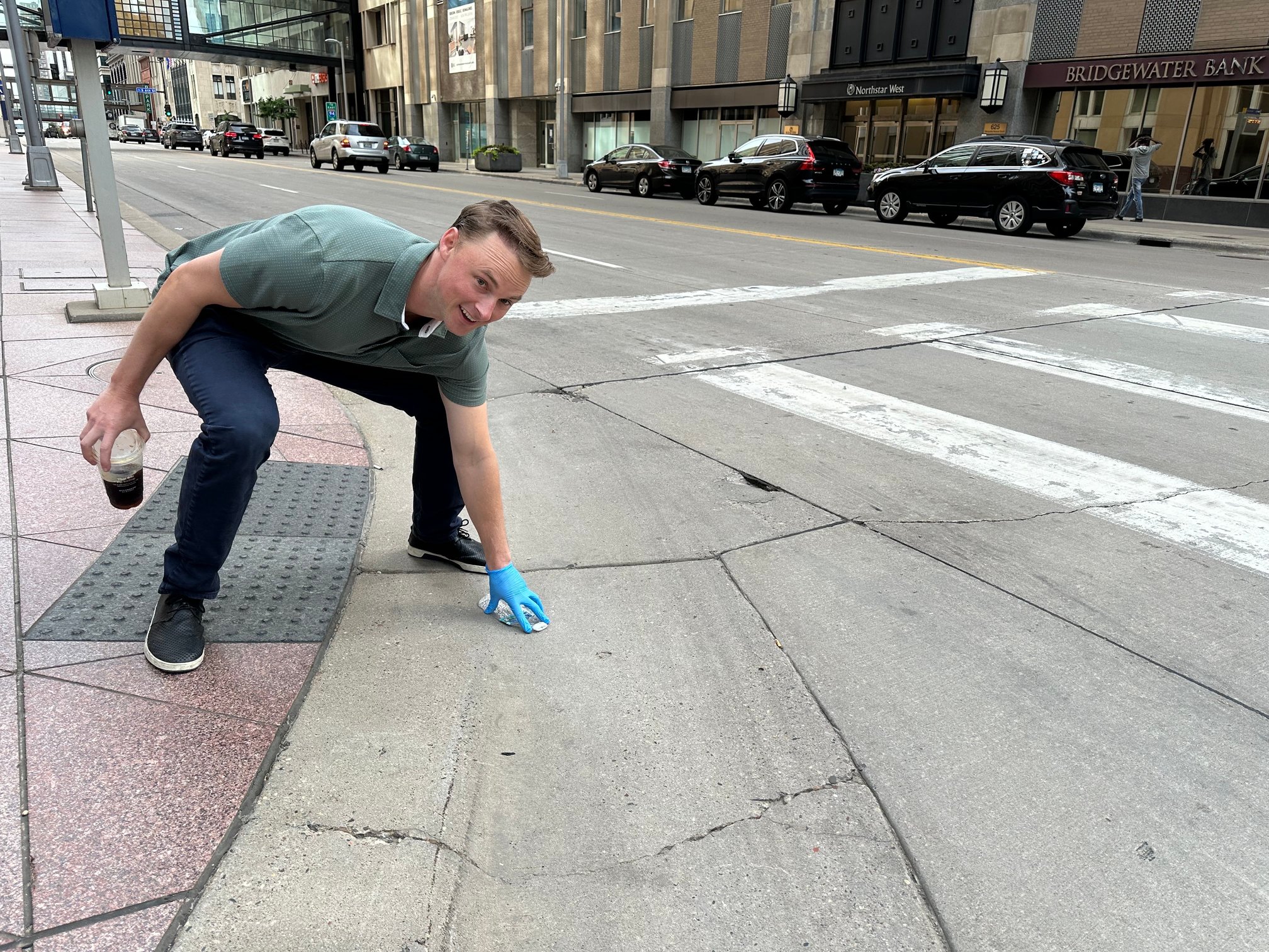 Picking up litter in Minneapolis (Paubox Community Service)
