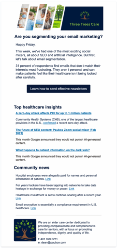 How to build and send a HIPAA compliant newsletter in only 2 minutes
